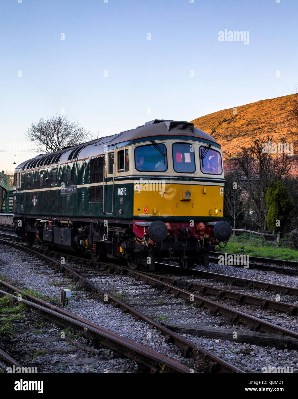 Preserved Class 33 Bo-Bo diesel locomotive D6515 named 'Lt Jenny Lewis ...