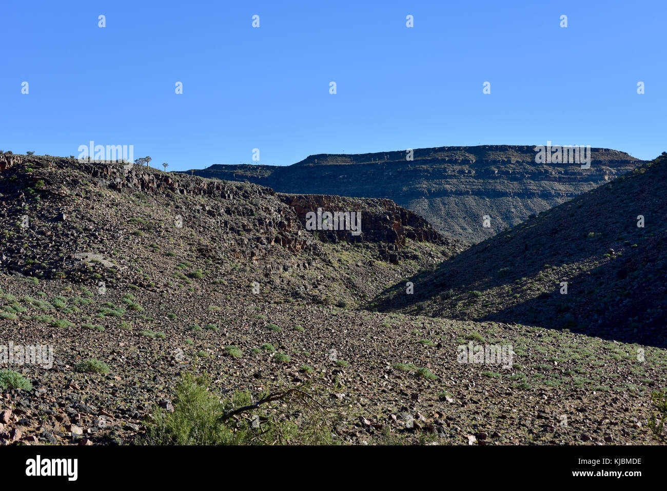 Fish River Canyon in Namibia, Africa. It is the largest canyon in ...