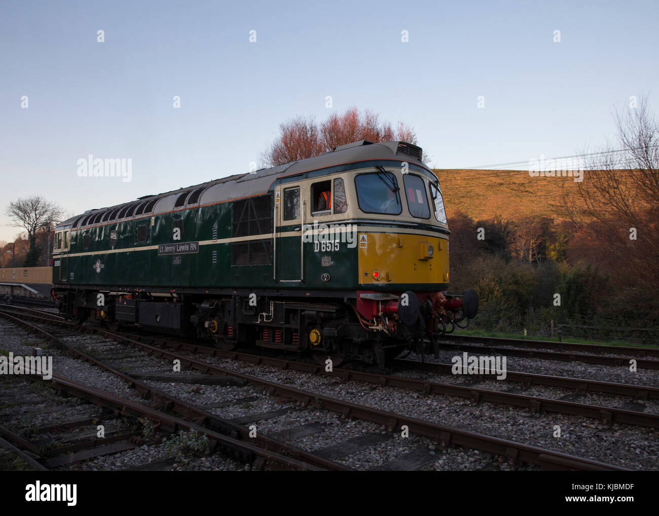 Preserved Class 33 Bo-Bo diesel locomotive D6515 named 'Lt Jenny Lewis ...