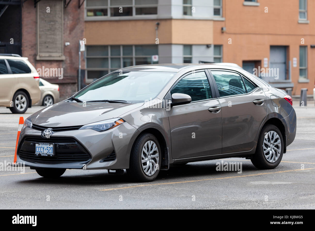Toronto, Canada - Oct 14, 2017: Eleventh-generationToyota Corolla on a ...