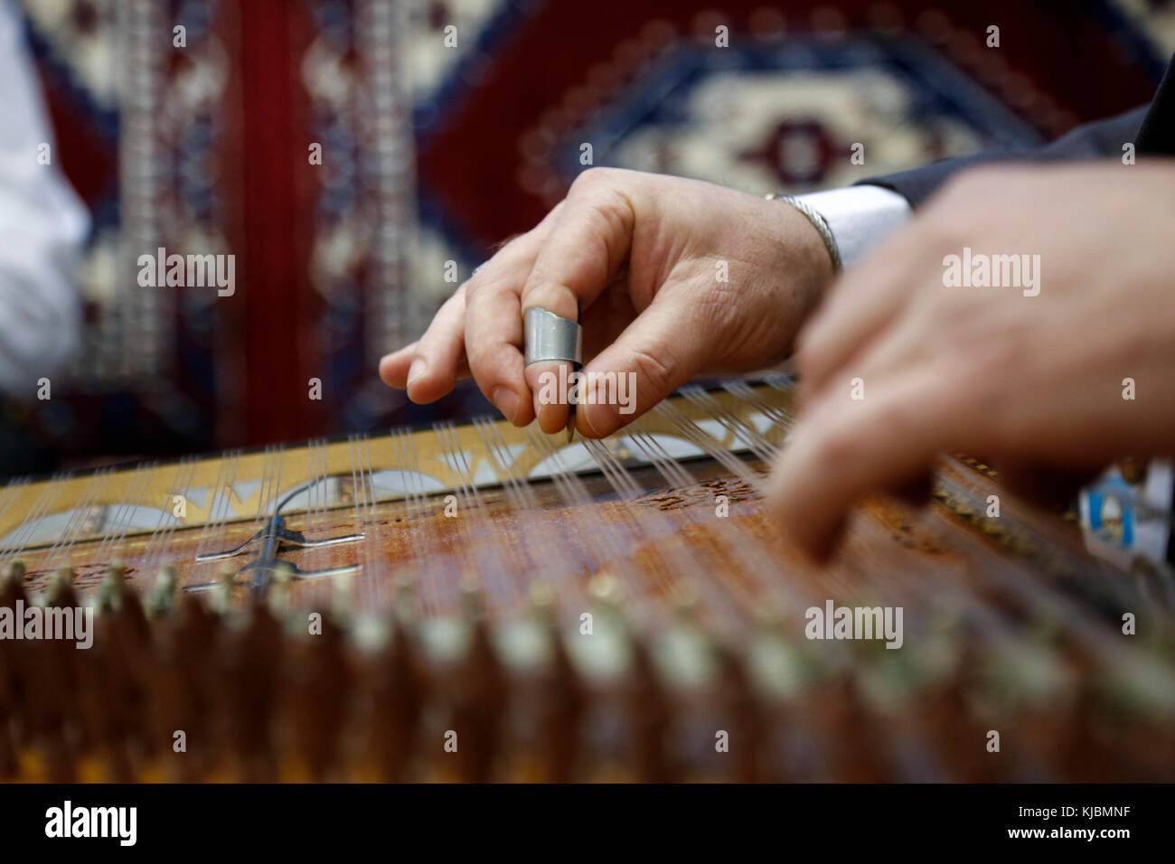 Turkish man plays qanun, traditional regional instrument at the COP23 ...