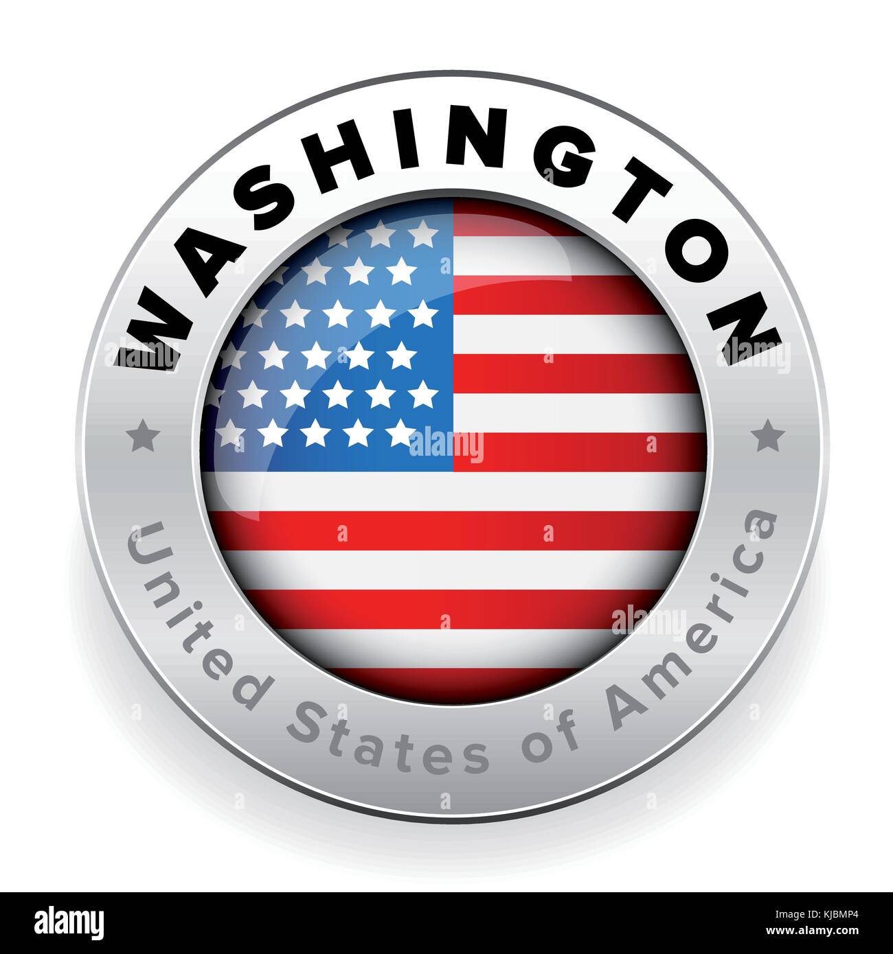 Button with usa flag hi-res stock photography and images - Alamy
