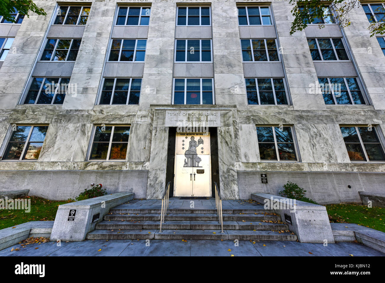 State office building of Vermont in Montpelier. The art deco building ...