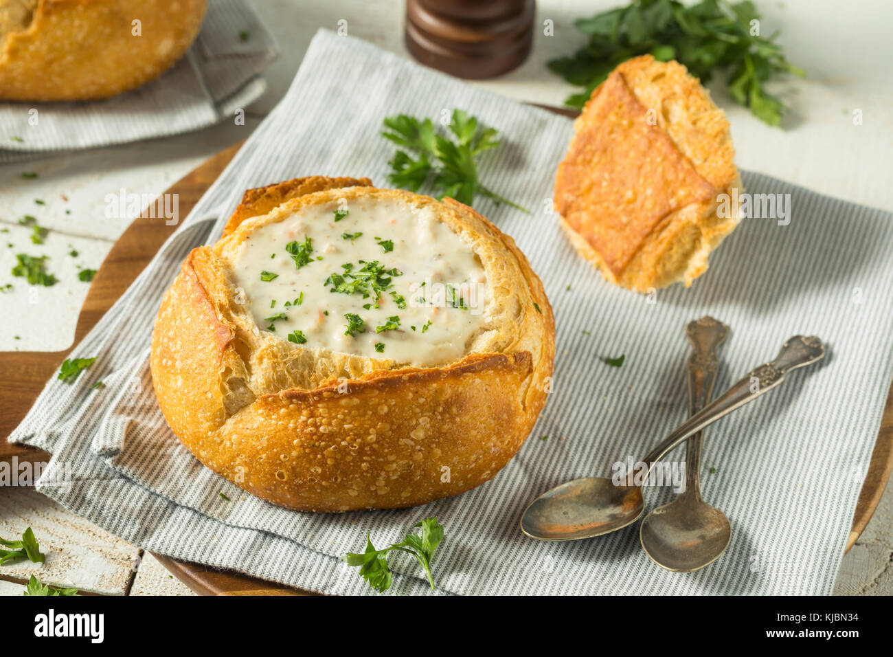 Seafood chowder bowl hi-res stock photography and images - Alamy