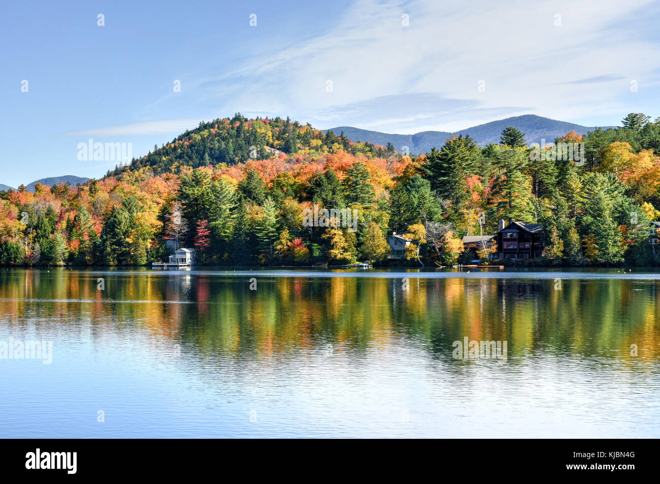 Adirondacks Peak Fall Foliage in Lake Placid, New York Stock Photo - Alamy