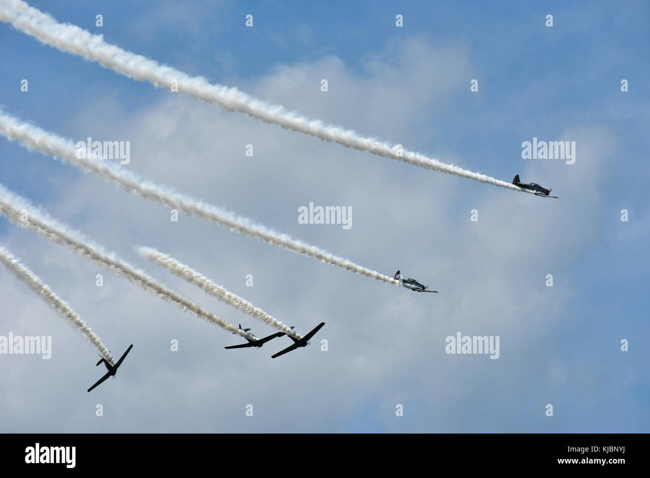 Acrobatic Air Show on a sunny day Stock Photo - Alamy