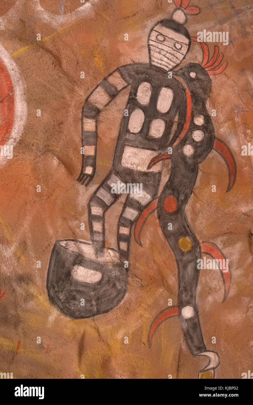 Paintings by a Hopi artist decorate the Watchtower, Desert View, Grand ...