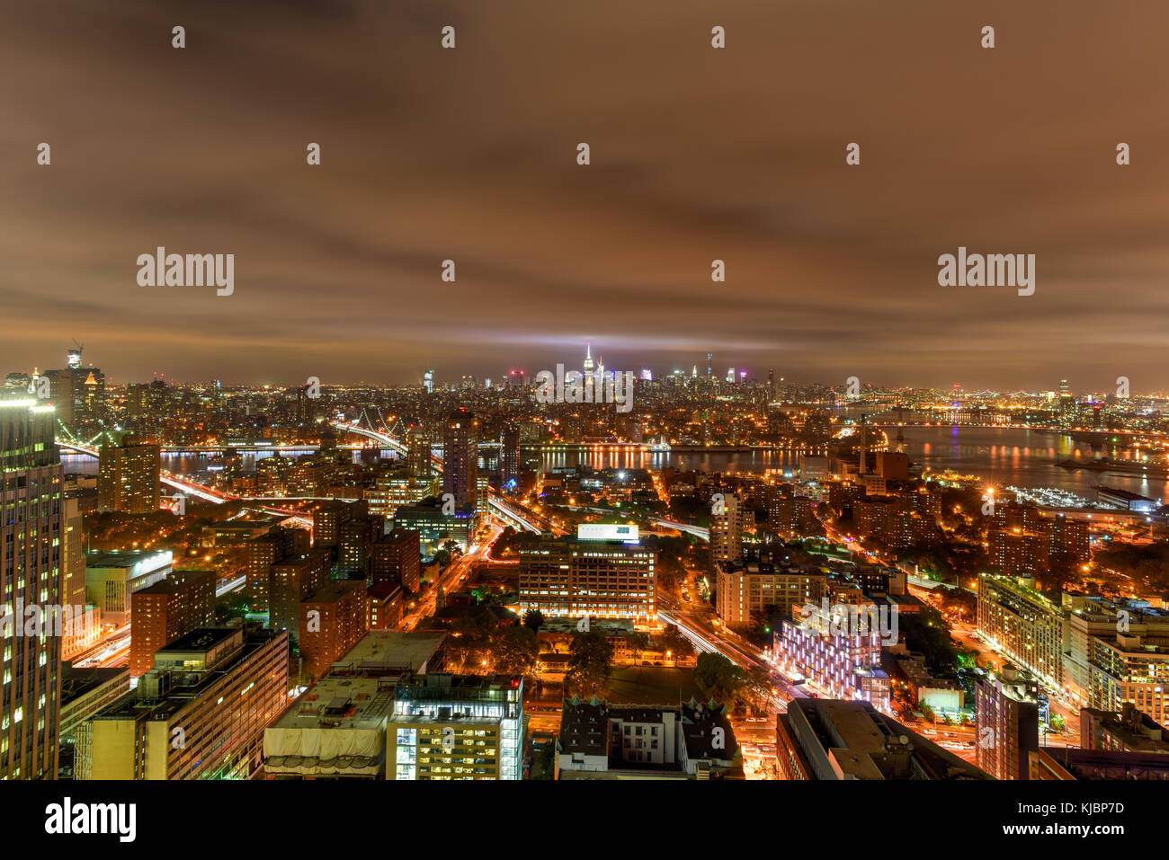 Aerial New York City Skyline view from Brooklyn Stock Photo - Alamy