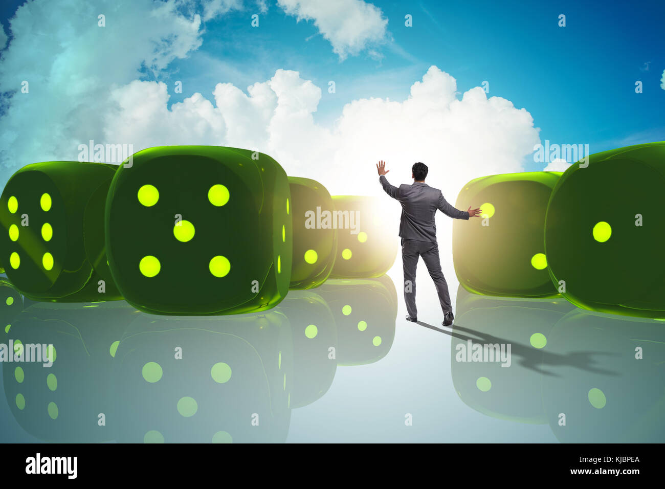 Businessman thinking about chances of business success Stock Photo - Alamy