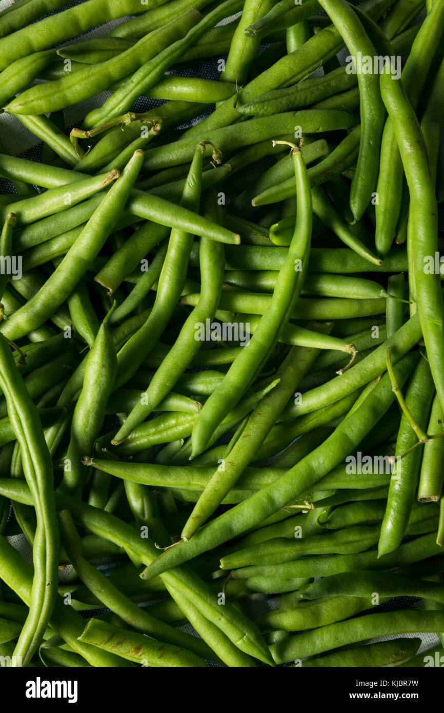 Healthy Raw Organic Green Beans Ready to Cook Stock Photo - Alamy