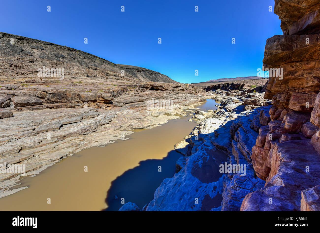 Fish River Canyon in Namibia, Africa. It is the largest canyon in ...