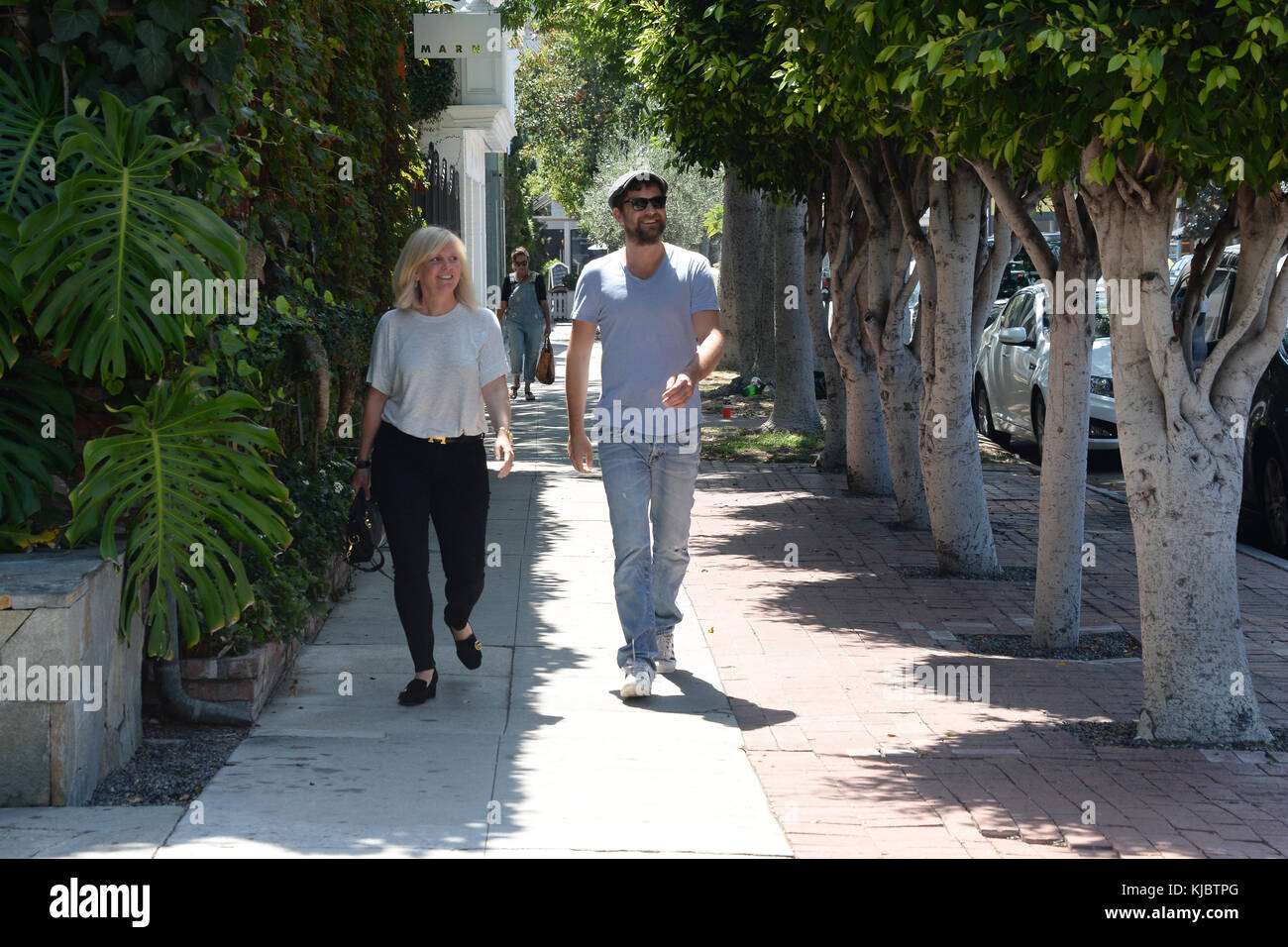 LOS ANGELES, CA - JULY 08: Joshua Jackson and mother Fiona Jackson out ...