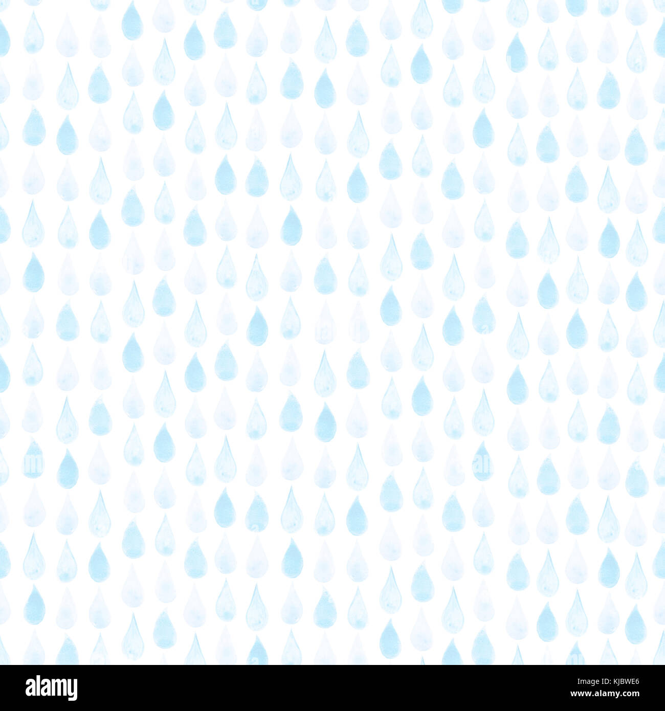 Seamless pattern with blue watercolor rain drops. Hand drawn background ...
