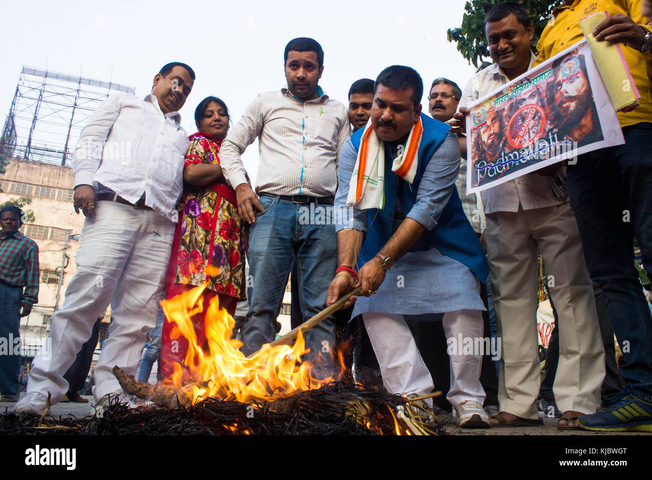 Kolkata, India. 22nd Nov, 2017. Mass protest against releasing of ...