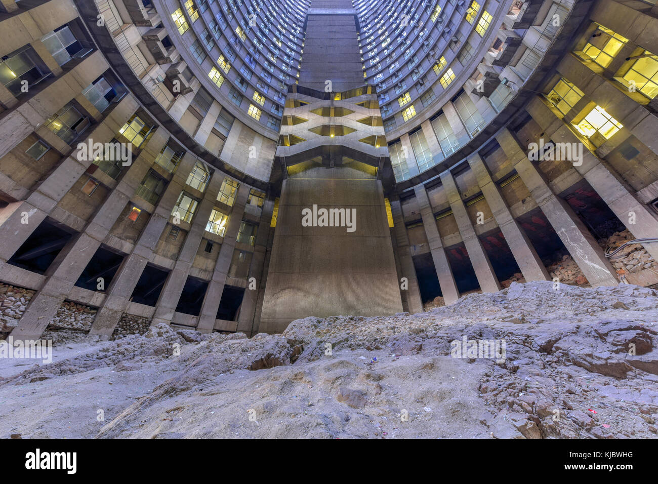 Ponte City Building interior cylinder. Ponte City is a famous ...