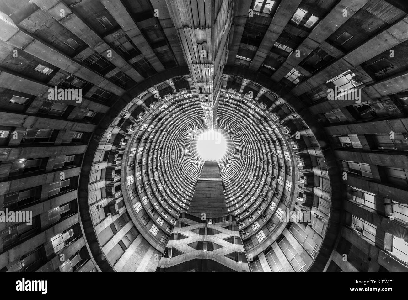 Ponte City Building interior cylinder. Ponte City is a famous ...