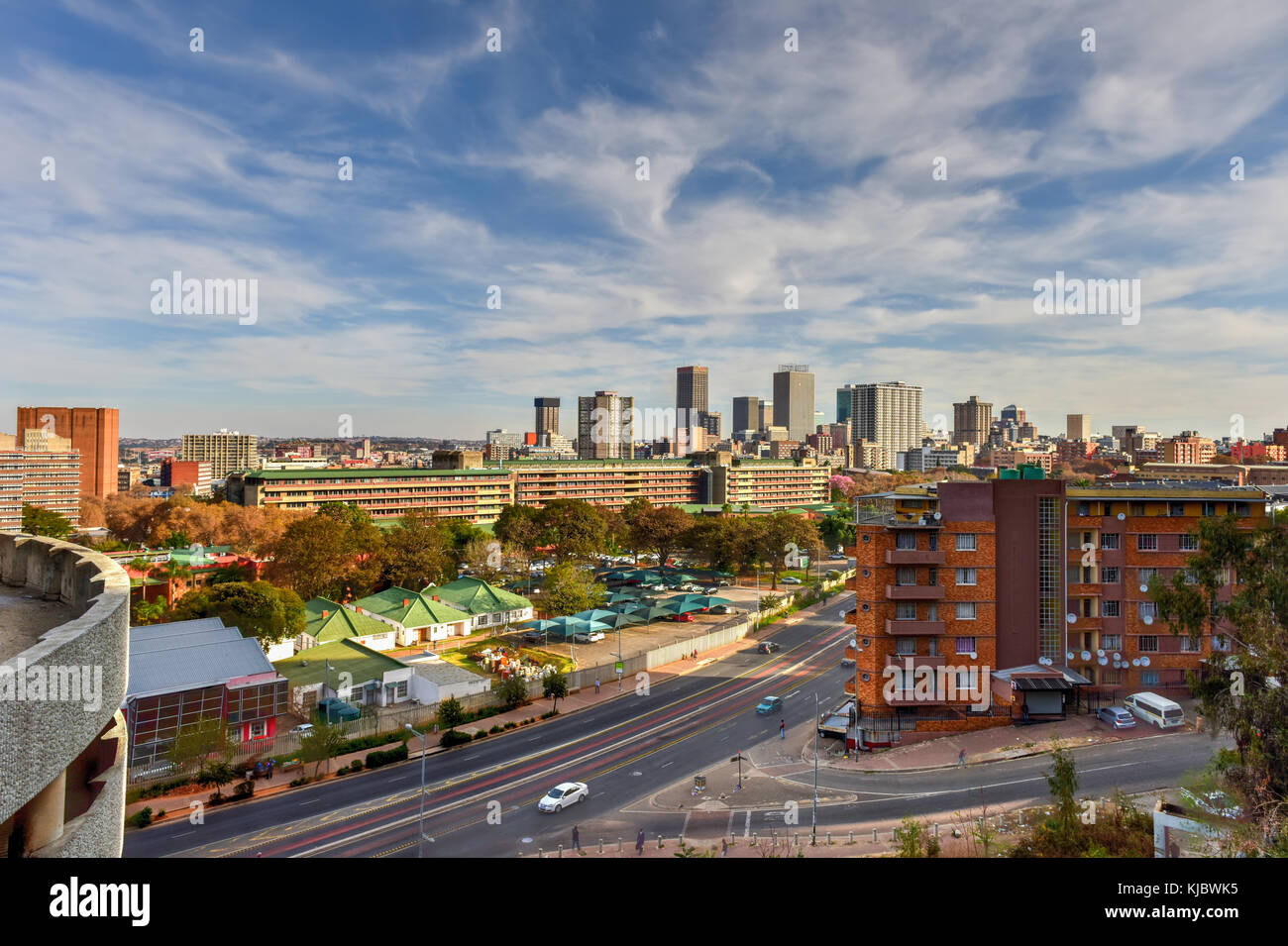 View from Ponte Tower unto the skyline of Johannesburg Stock Photo - Alamy