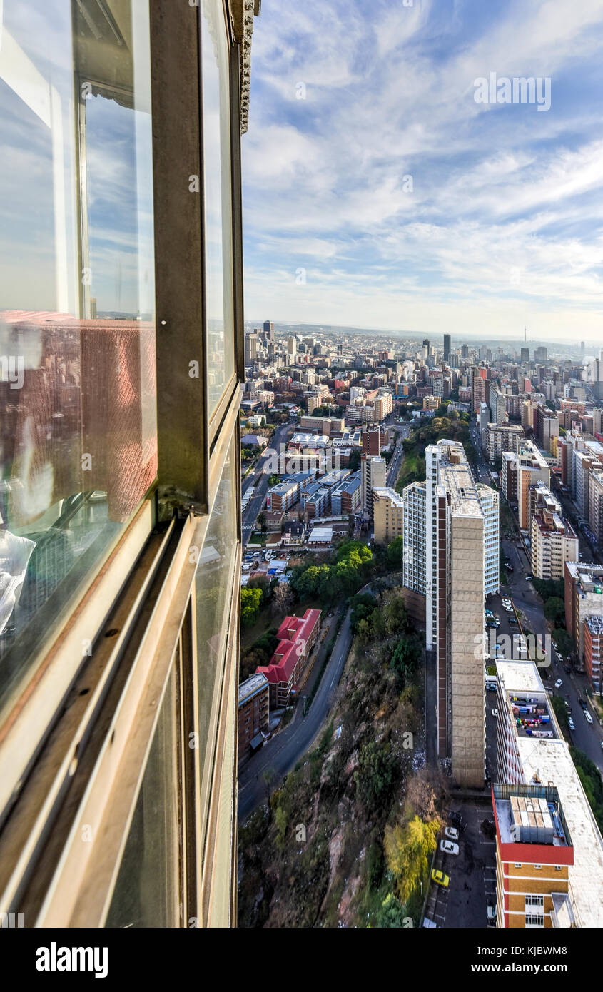 View from Ponte Tower unto the skyline of Johannesburg Stock Photo - Alamy
