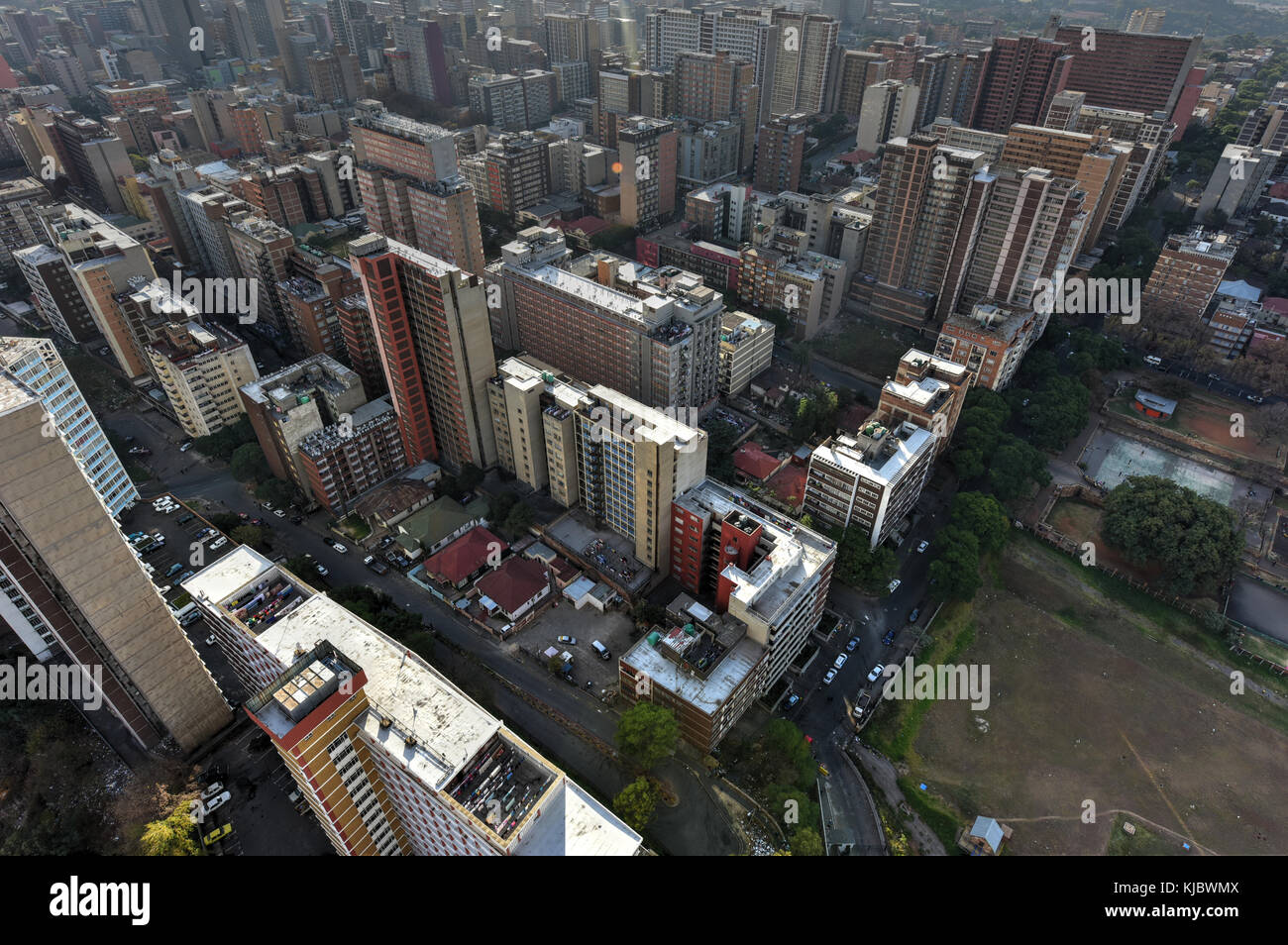 View from Ponte Tower unto the skyline of Johannesburg Stock Photo - Alamy
