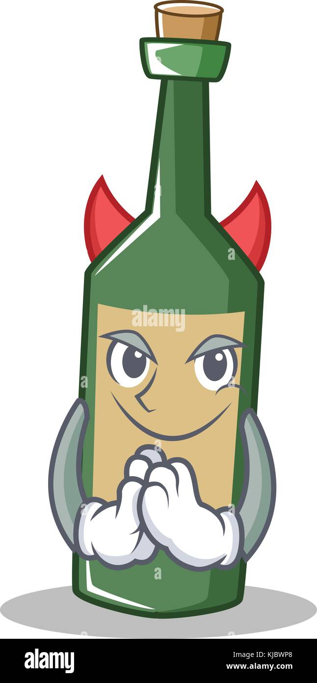 Devil wine bottle character cartoon Stock Vector Image & Art - Alamy