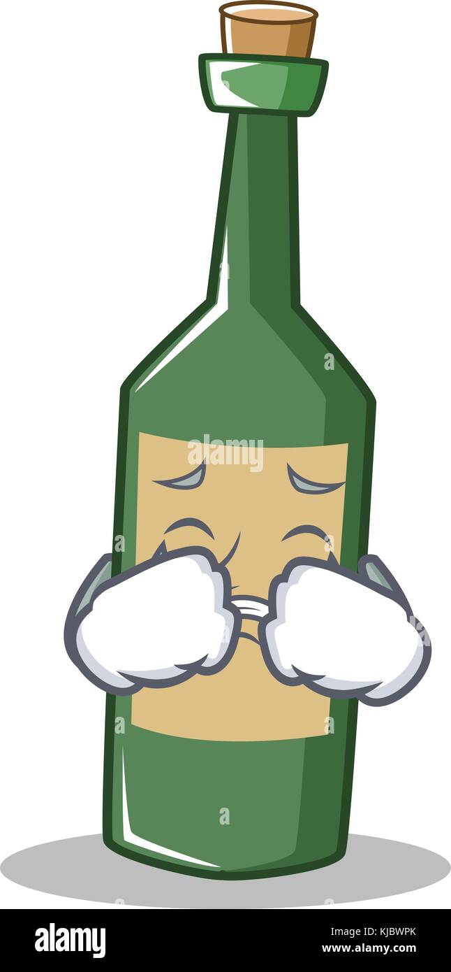 Crying wine bottle character cartoon Stock Vector Image & Art - Alamy