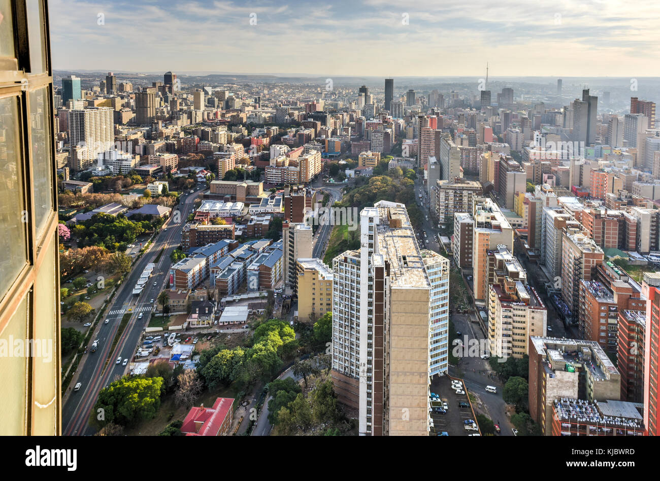 View from Ponte Tower unto the skyline of Johannesburg Stock Photo - Alamy