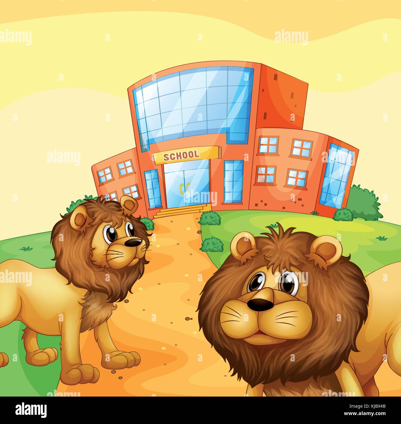 Clip art and cartoons lions hi-res stock photography and images - Alamy