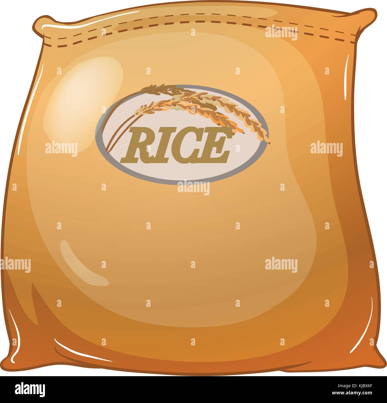 Sack of rice Stock Vector Images - Alamy