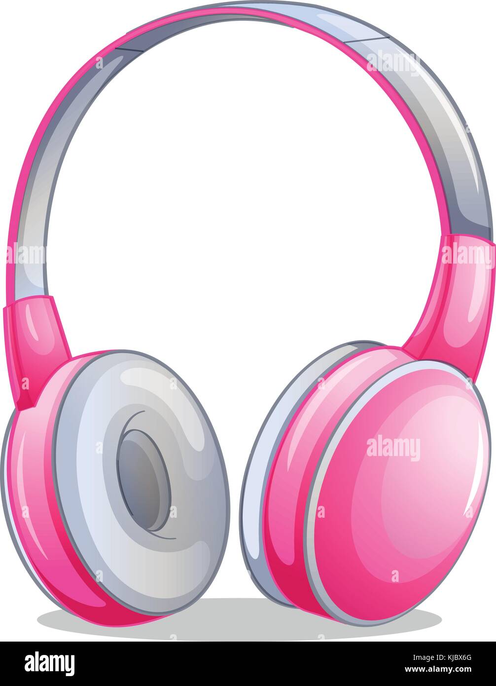 Illustration of a pink headset on a white background Stock Vector Image ...