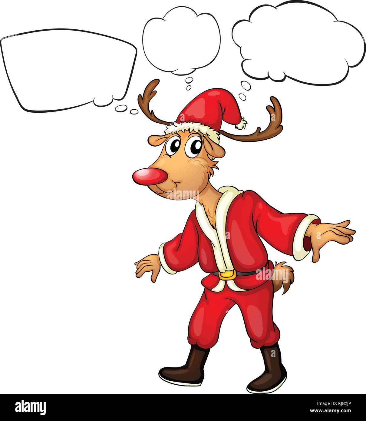 Illustration of a deer thinking on a white background Stock Vector ...