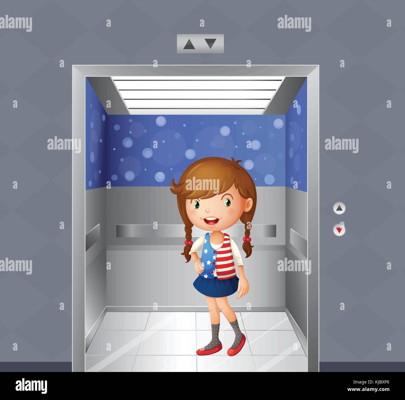 Inside elevator Stock Vector Images - Alamy