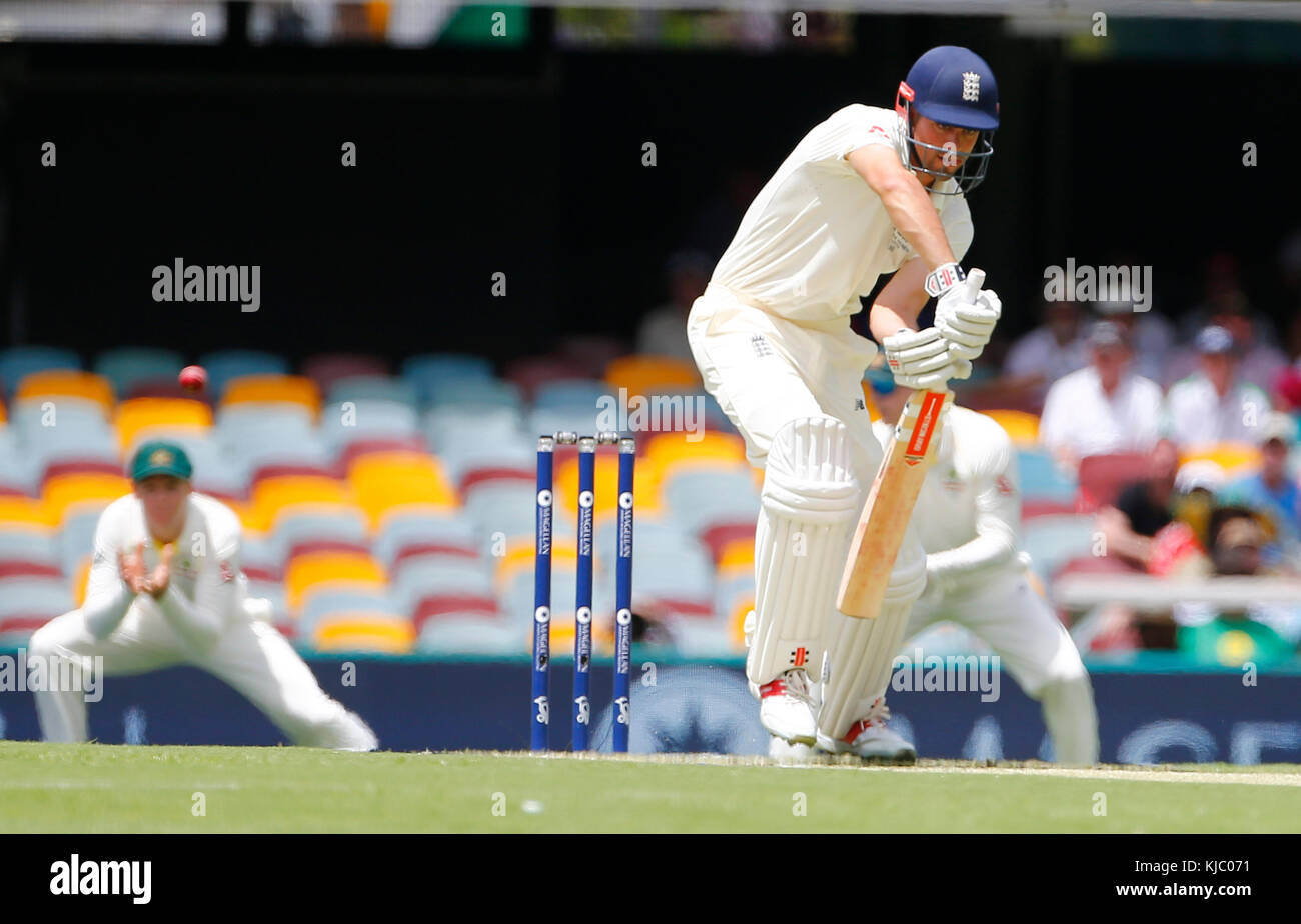England's Alastair Cook gets an edge and is caught in the slips during ...