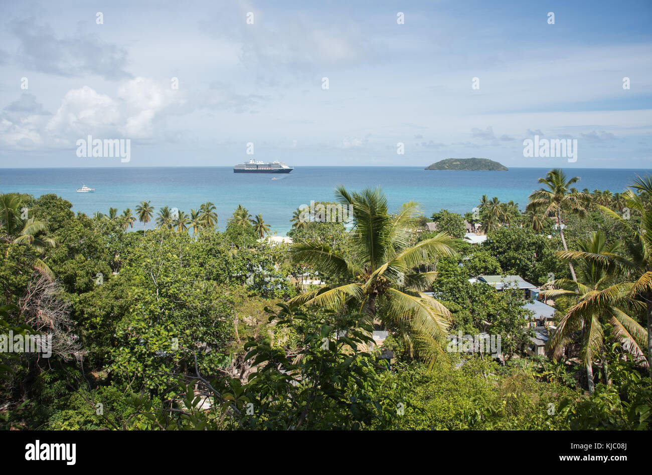 DRAVUNI ISLAND, FIJI, PACIFIC ISLANDS: NOVEMBER 29,2016: Elevataed ...