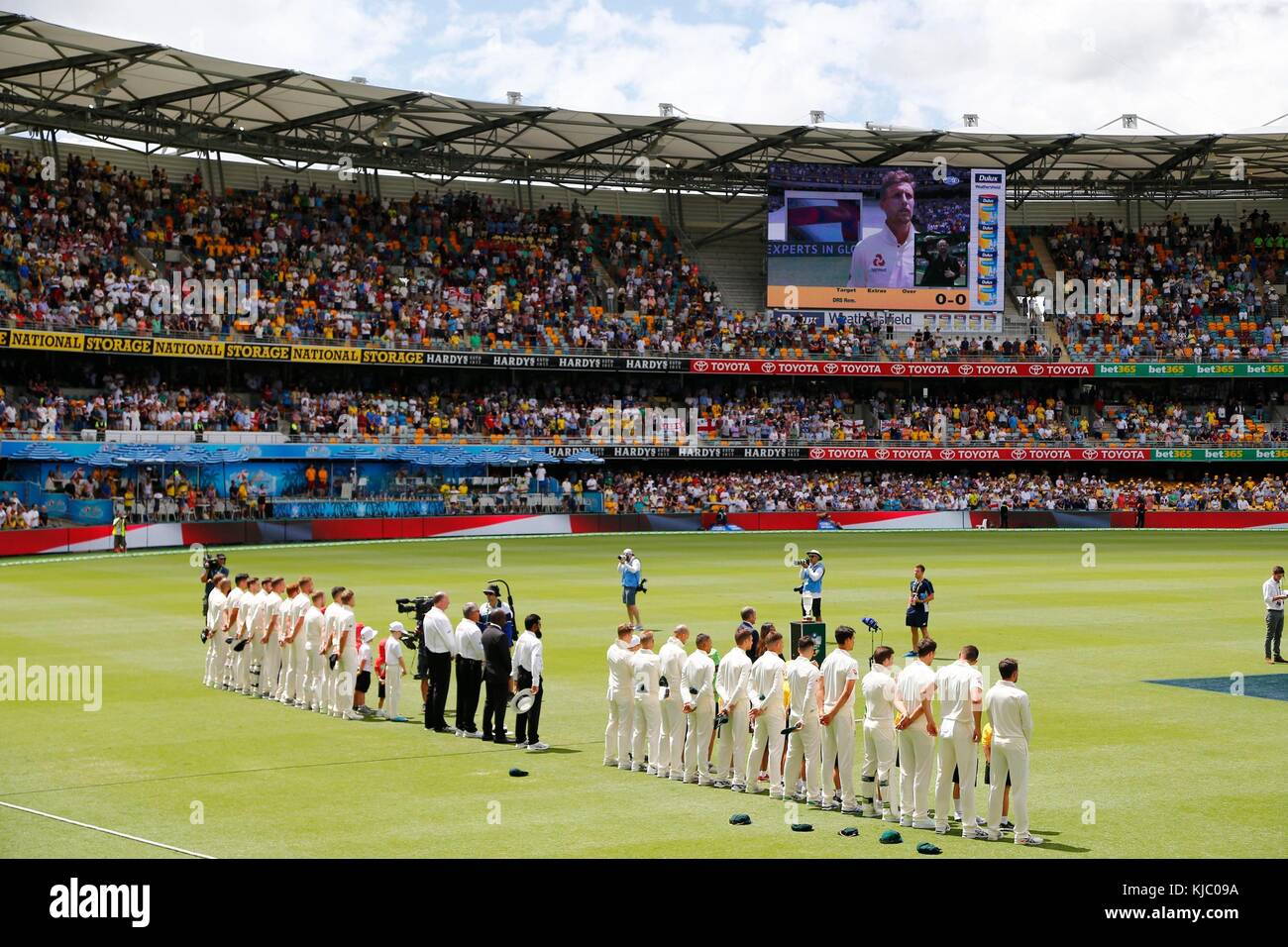General view during day one of the Ashes Test match at The Gabba ...