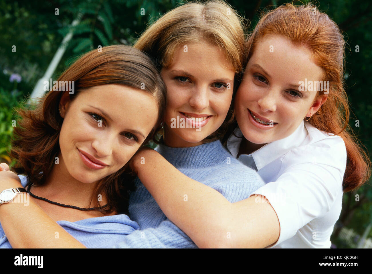 Portrait of Friends Outdoors Stock Photo - Alamy