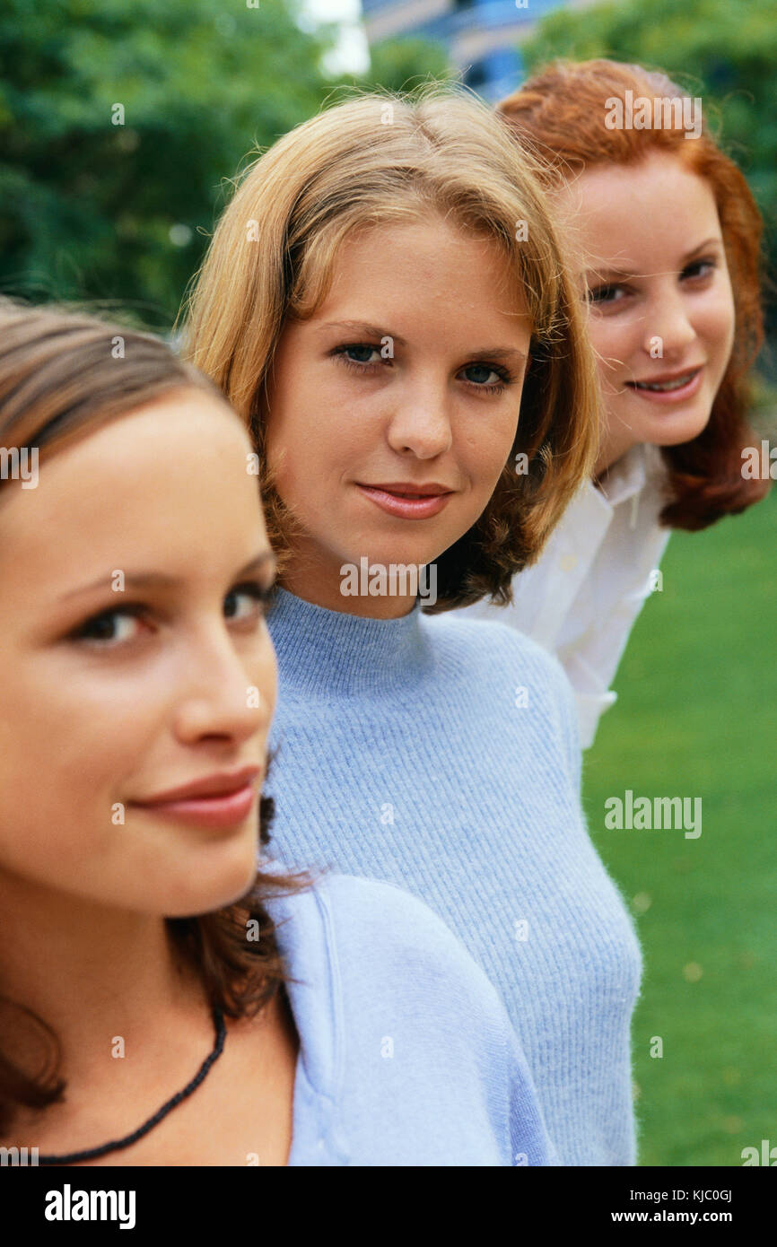 Portrait of Friends Outdoors Stock Photo - Alamy