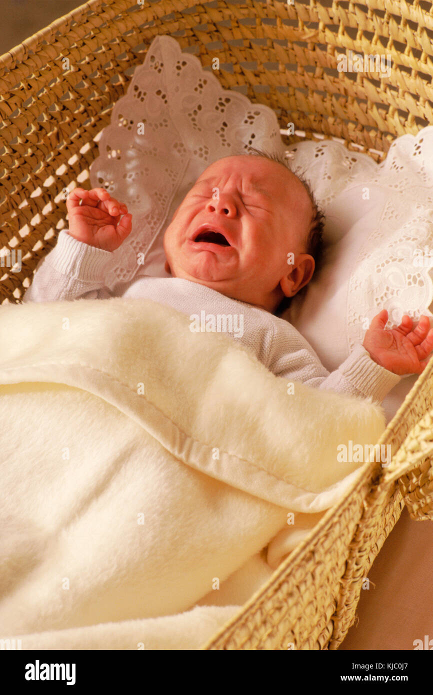 Portrait of Baby Crying Stock Photo - Alamy