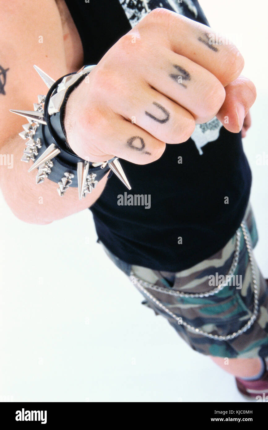 Fist of Punk Stock Photo - Alamy