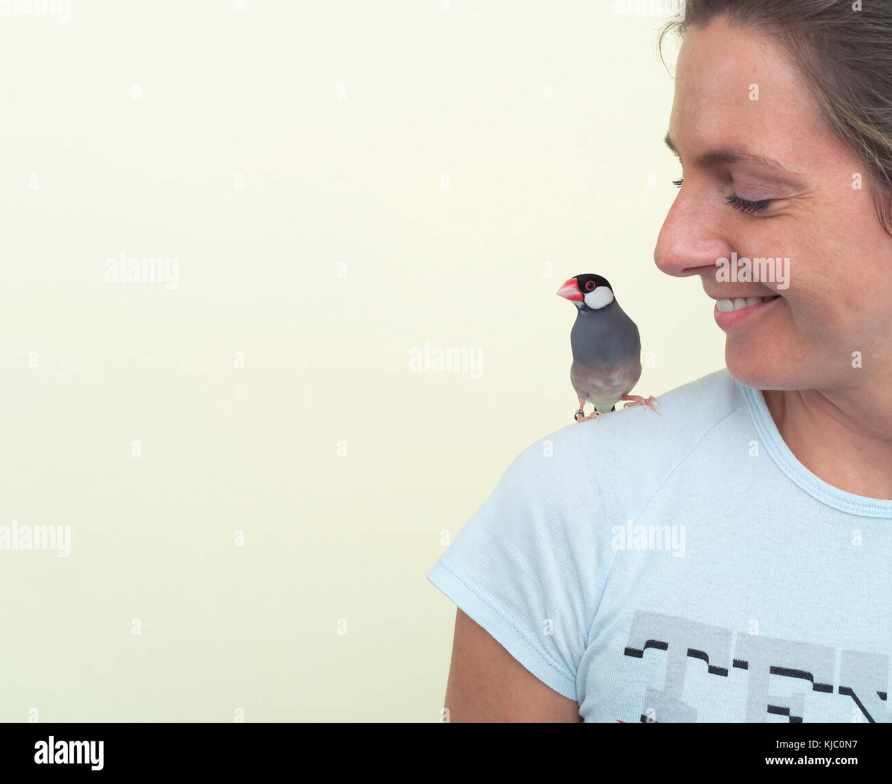 Bird on shoulder hi-res stock photography and images - Alamy