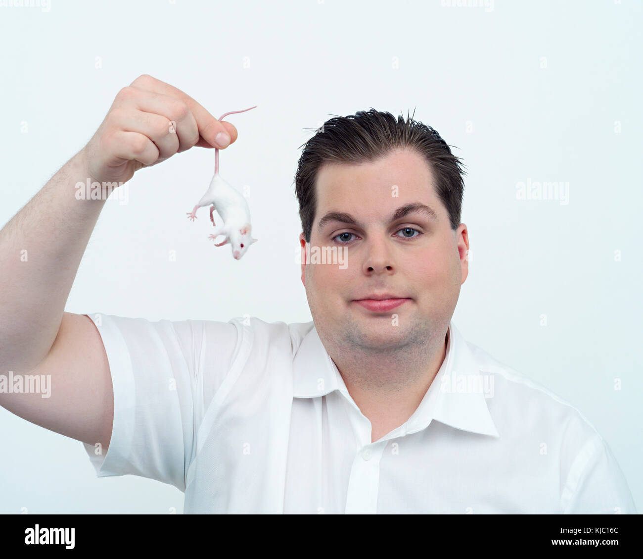 Man Holding Mouse Stock Photo - Alamy