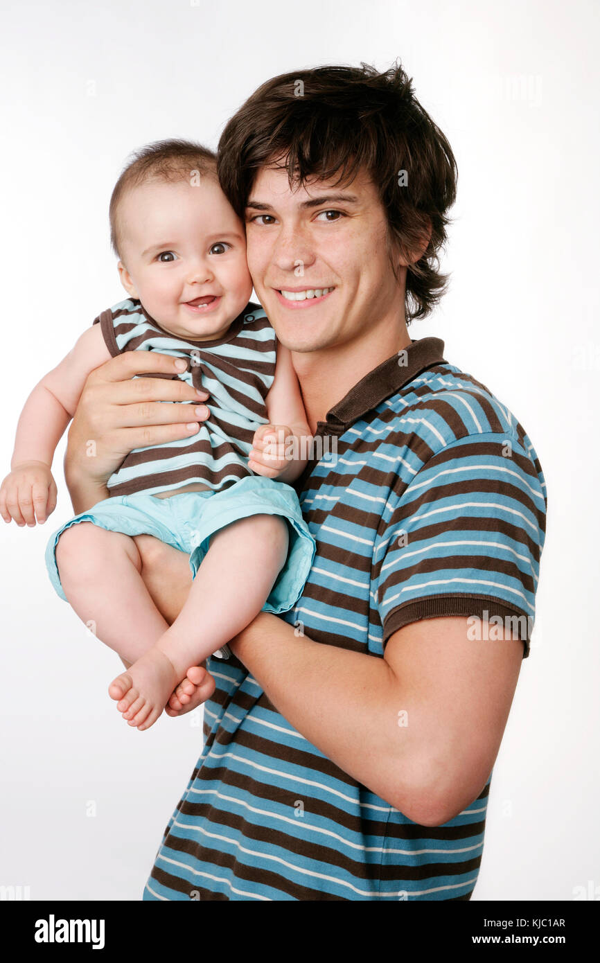Portrait of Father and Son Stock Photo - Alamy