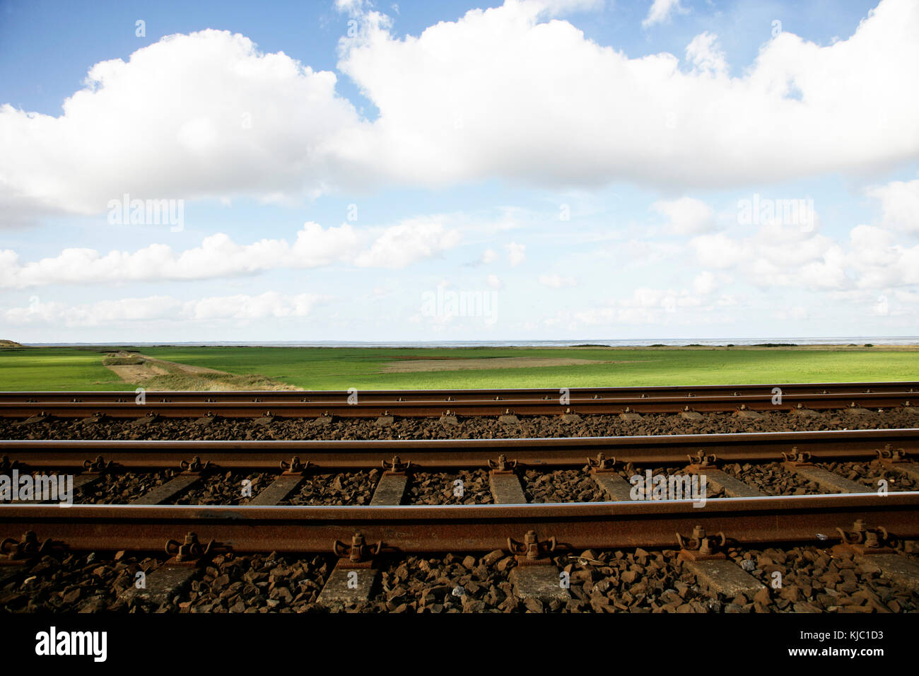 Train Tracks, Sylt, Germany Stock Photo - Alamy