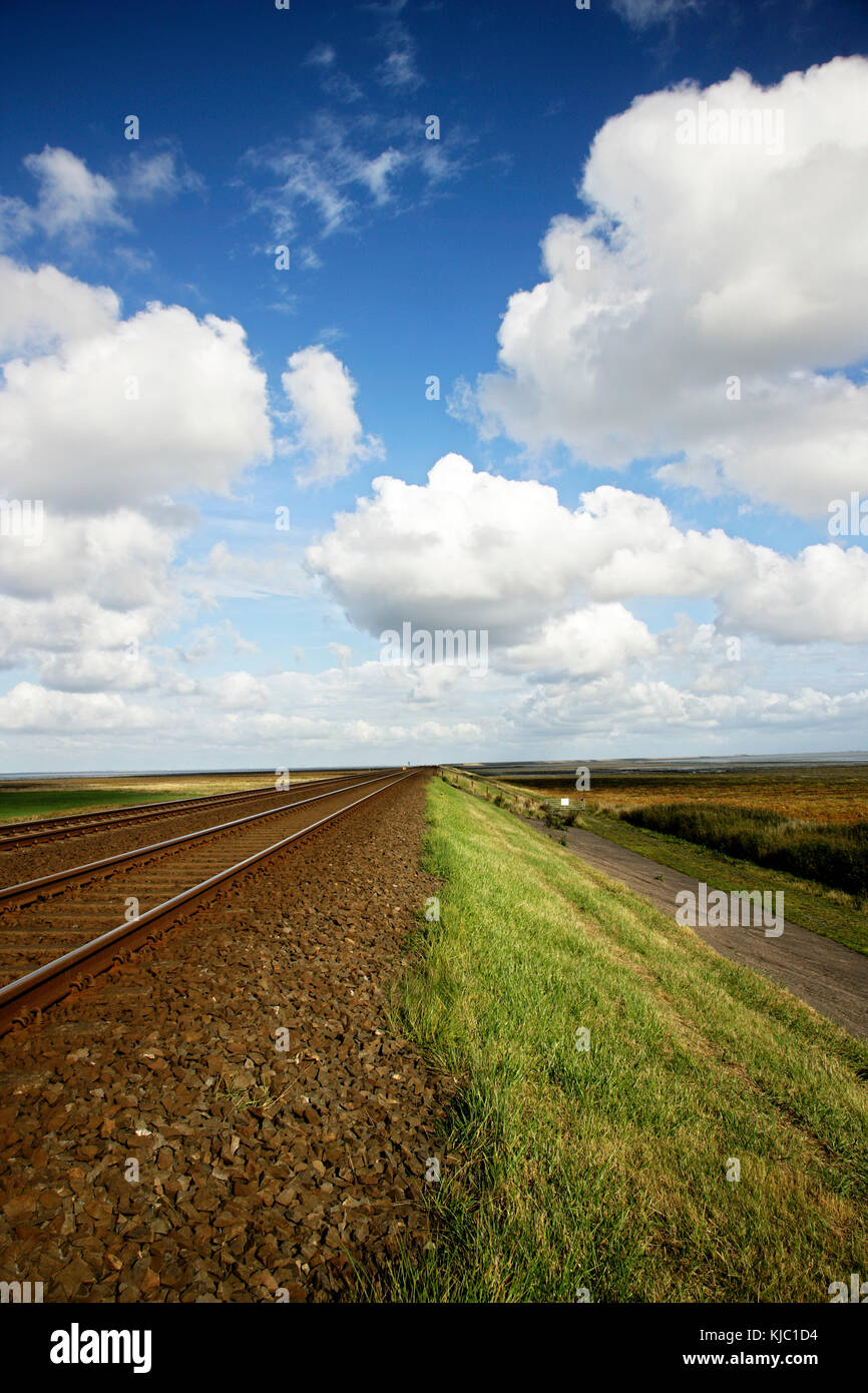 Train Tracks, Sylt, Germany Stock Photo - Alamy