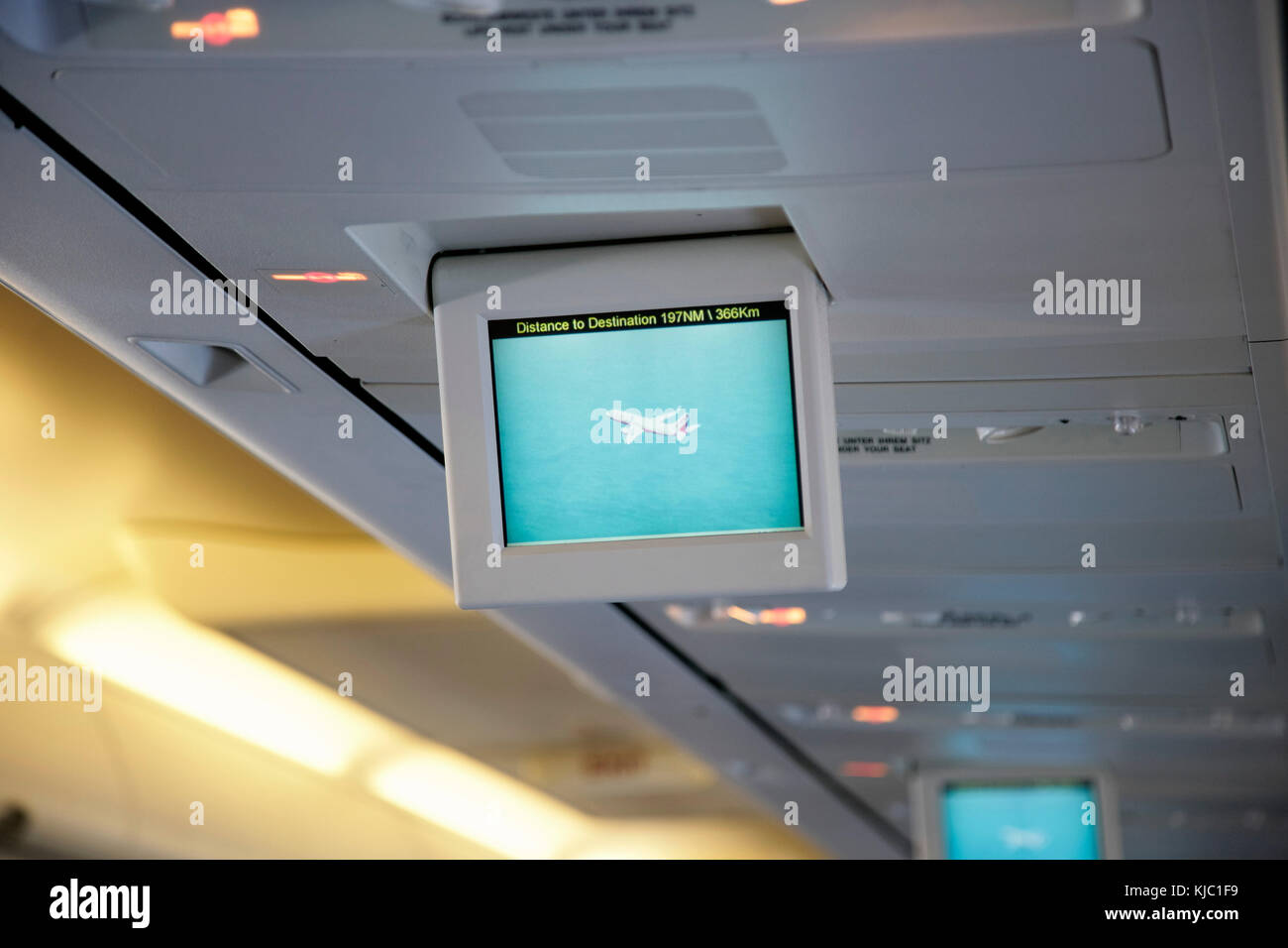 LCD Screen in Airplane Stock Photo - Alamy
