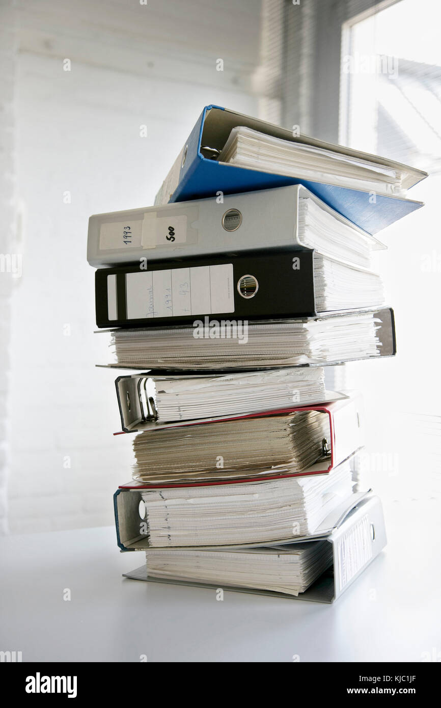 Binders stacked nobody hi-res stock photography and images - Alamy