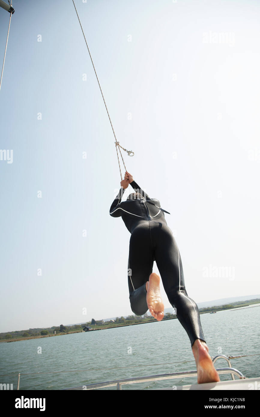 Man falling off boat hi-res stock photography and images - Alamy