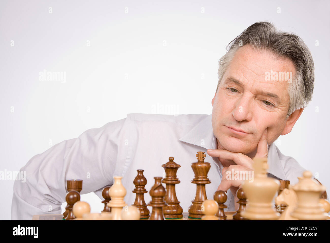 Man Playing Chess Stock Photo - Alamy