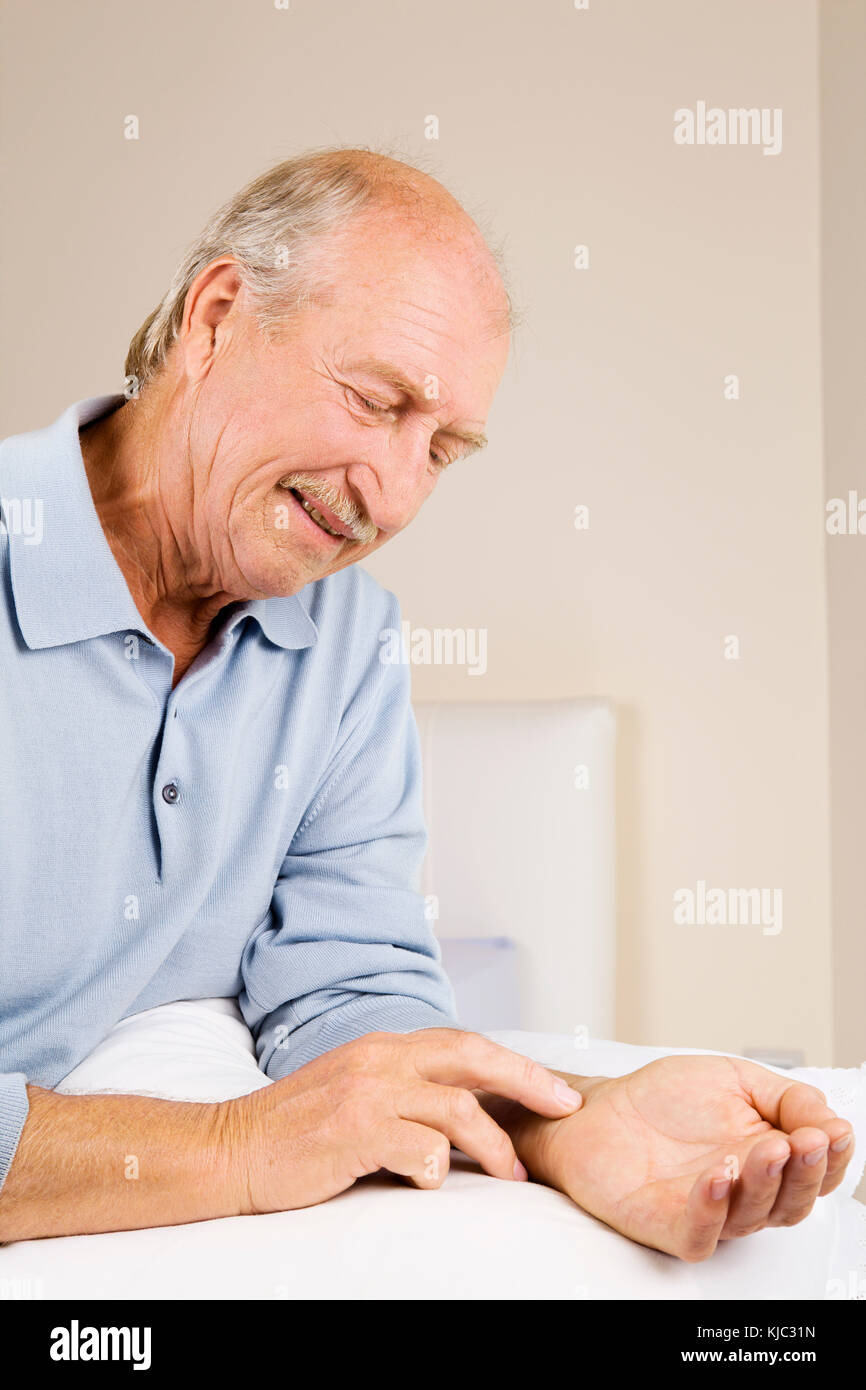 Man Checking Pulse Stock Photo - Alamy
