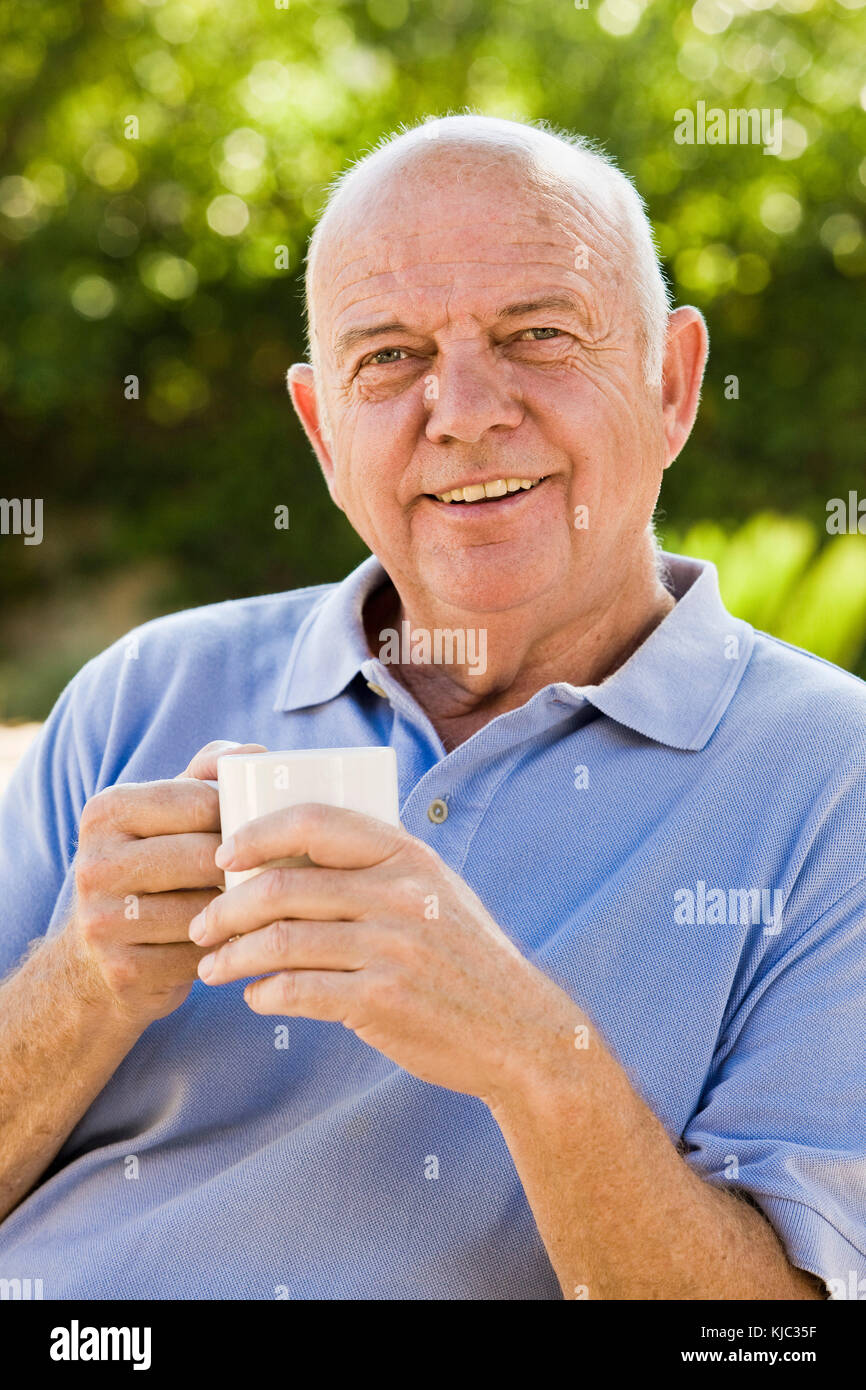 Man Drinking Coffee Stock Photo - Alamy
