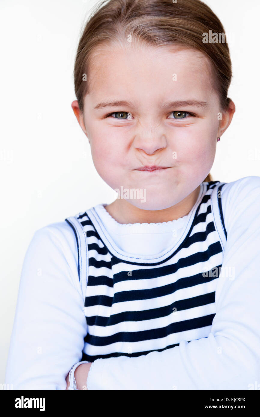 Girl Making Face Stock Photo - Alamy
